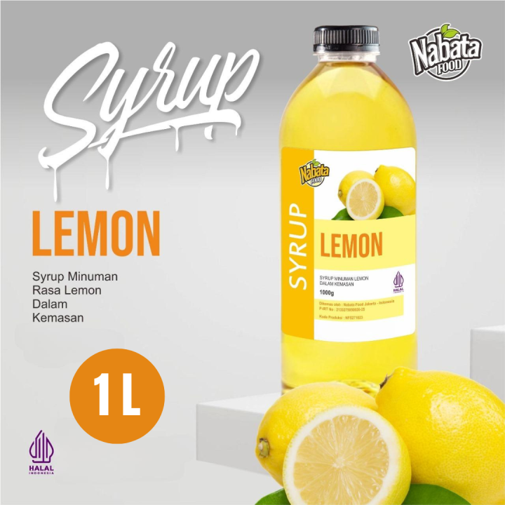 Sirup Lemon 1 liter Nabata Food Syrup Buah Lemon Segar Asam Manis ...