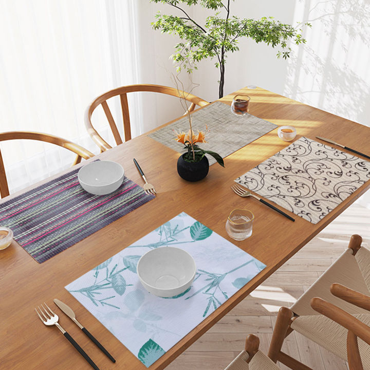 Nordic minimalist style PVC/EVA placemats table mats rectangular ...