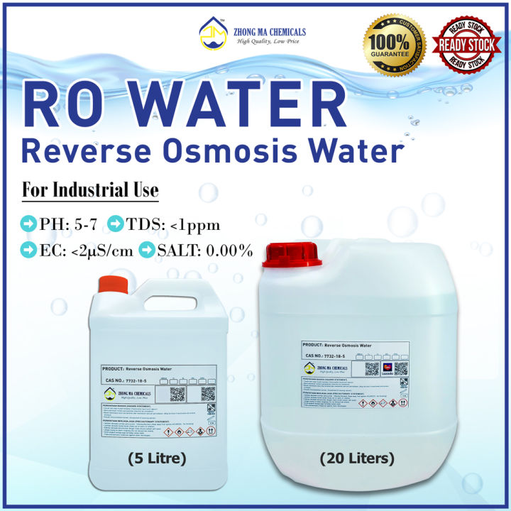 RO Water (Reverse Osmosis Water) Purified Water For Industrial Use 5000ML / 5L / 5 Liters / 20L ...