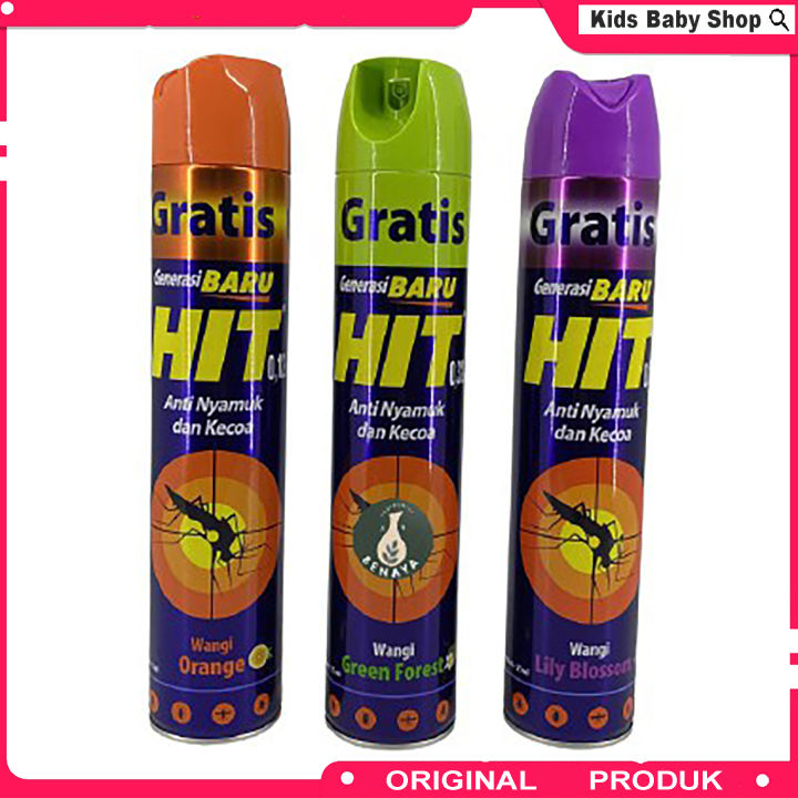 HIT Spray Semprot Aerosol Anti Nyamuk Dan Kecoa 600 ml - Nyamuk Mati Seketika - Kids Baby Shop ...