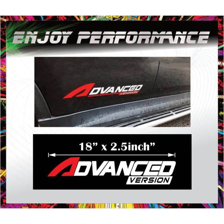 (2pcs) ADVANCE Version Car Sticker Cutting Vinly Decals | Lazada