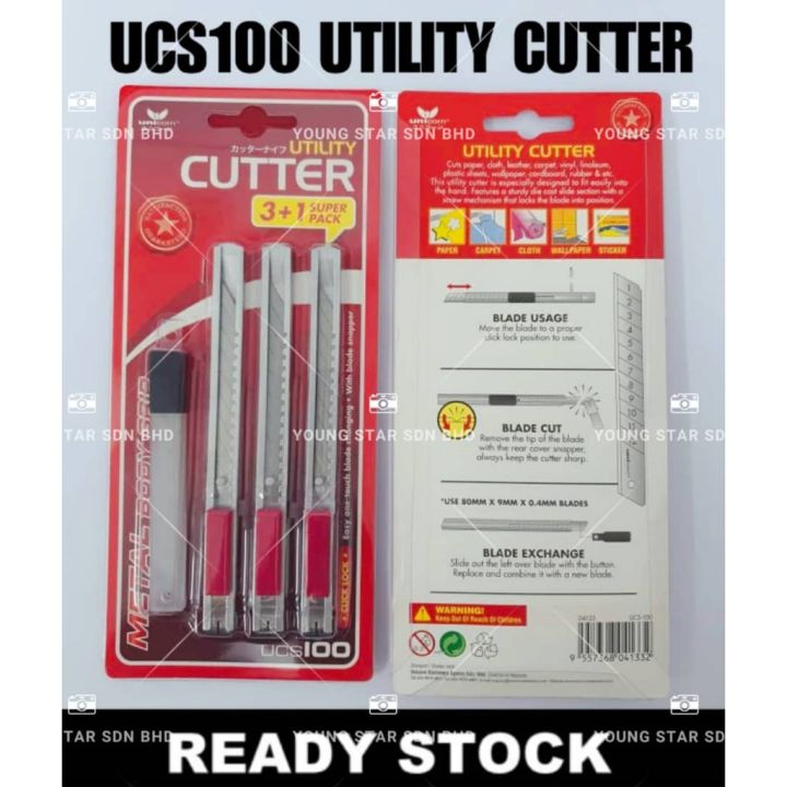 Unicorn Utility Cutter Knife + Blade UCS-100-3+1 SUPER PACK | Lazada