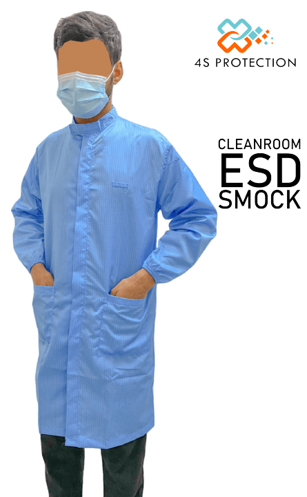 [4S] Cleanroom Esd Anti Static Smock | Lazada