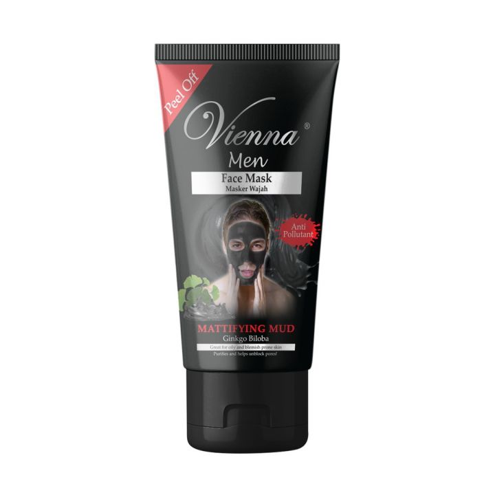 Vienna Men Face Mask Mattifying Mud Peel Off 50ML TUBE | Lazada Indonesia
