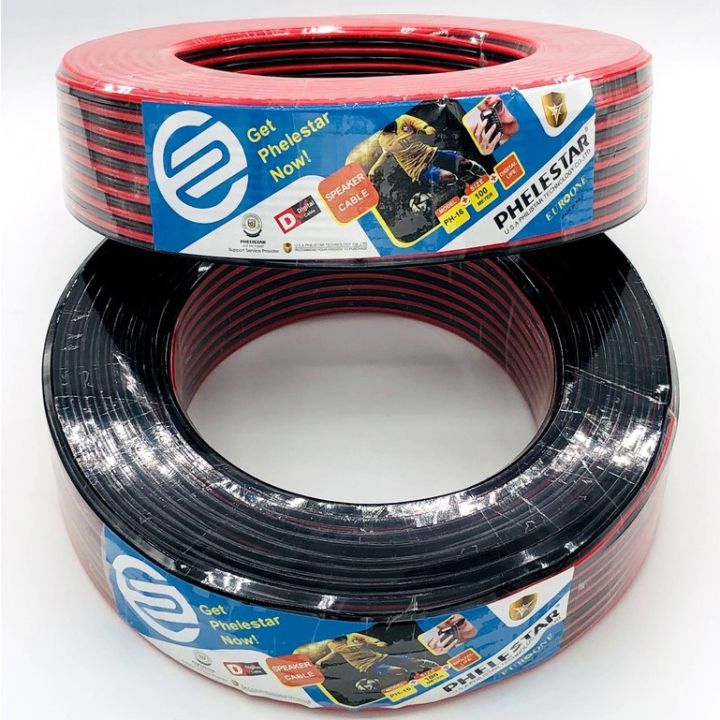 PHELESTAR Red and Black Speaker Wire Gauge 14 16 18 22 Speaker Wire ...