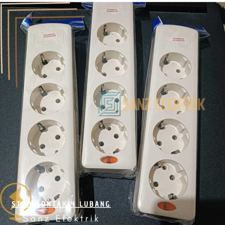 STOP KONTAK / COLOKAN LISTRIK / TERMINAL 4 LUBANG + LAMPU INDIKATOR ...