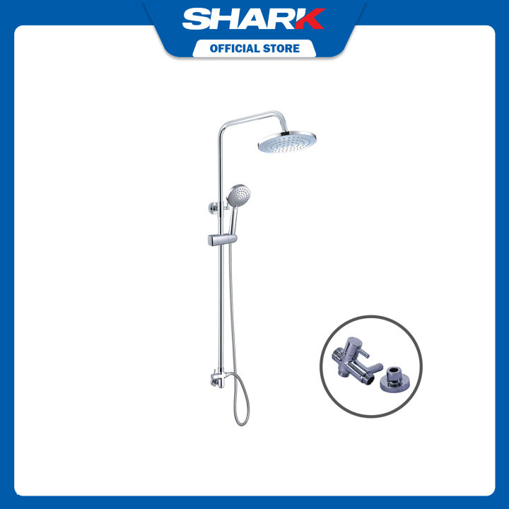 Shark SF 1017 Round Shower Head with Shower Bar and Diverter Set ...