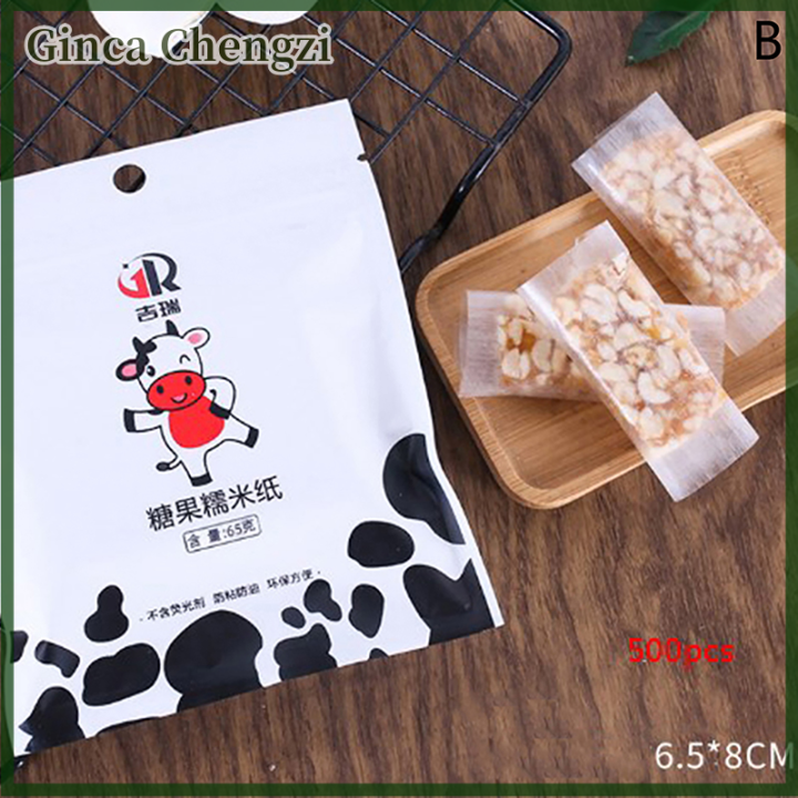 Ginca 100 500 Sheets Edible Glutinous Rice Paper Practical Candy Sugar ...