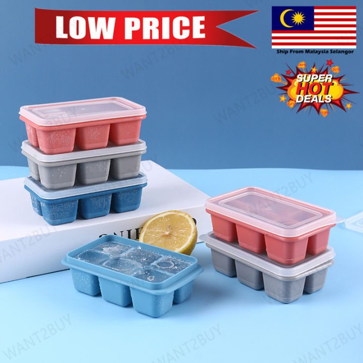 🇲🇾 Dulang Ais Icecube Box Ice Tray Ice Box Tray Mold Mould Square Maker ...