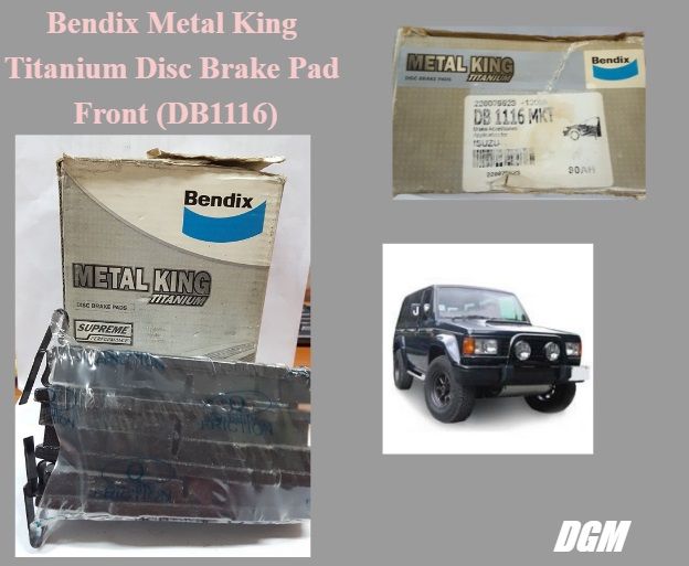 Bendix Metal King Titanium Disc Brake Pad Front (DB1116) for Isuzu ...