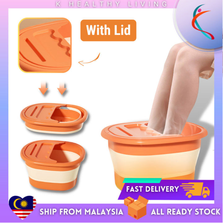 【READY STOCK】Collapsible Foldable Plastic Bucket Basin For Foot Massage ...