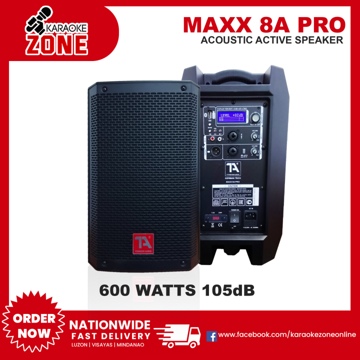 Titanium Audio Maxx 8A Pro / 8 inch Active Speaker / 600W / 4 Ohm / LED ...