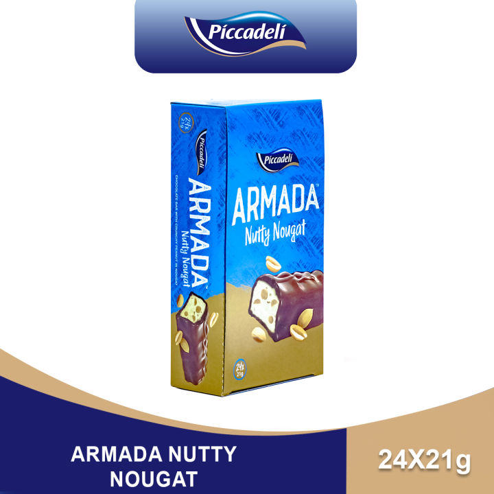 PICCADELI Armada Nutty Nougat Chocolate Bar 24x21g | Lazada PH