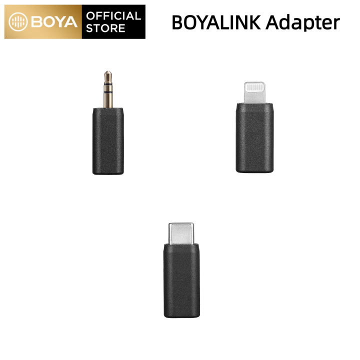 BOYA BOYALINK UCA Type-C Adapter/DIA MFI Certified Lightning Adapter/3 ...