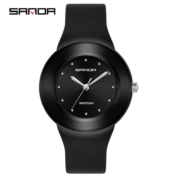Sanda Authentic Couple Simple Versatile Quartz Sports Waterproof Luxury Quartz Watch Gift SD3119 ...