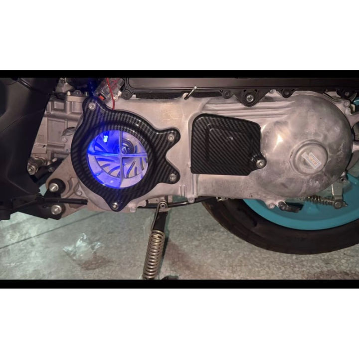 NVX155 V2 NMAX V2 CVT COVER TRANSPARENT WITH LED CVT ENGINE COVER SET ...