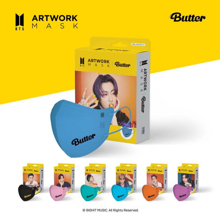 [พร้อมส่ง!] ลดแรง🔥 BTS ARTWORK MASK - Butter Edition หน้ากากอนามัยบัง ...