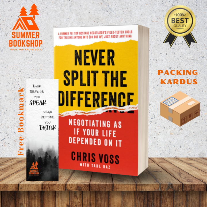 (Bahasa Indonesia) NEVER SPLIT THE DIFFERENCE by Chris Voss | Lazada Indonesia