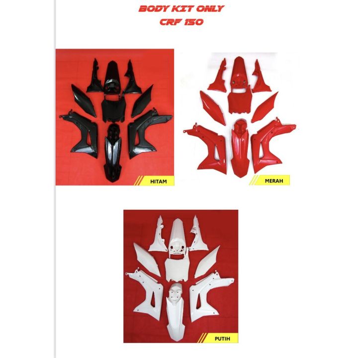 Bodykit crf 150L ONLY BODY SET BODY TRAIL BODY KIT BODYSET | Lazada ...