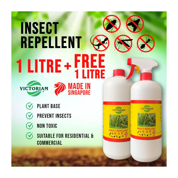 Victoriam Insect Repellent Enhanced Formula 1 Litre set | Lazada Singapore