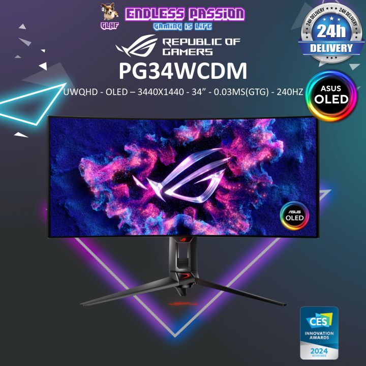 ASUS ROG Swift OLED PG34WCDM Gaming Monitor | Lazada Singapore