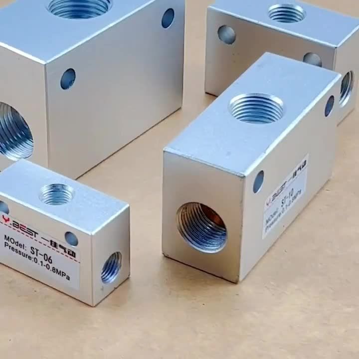 ST Pneumatic Shuttle Valve Two Inlet and One Outlet ST-06/08/10/15 Flow ...