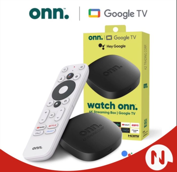 onn. Google TV 4K Streaming Box (New, 2023), 4K UHD Resolution ...