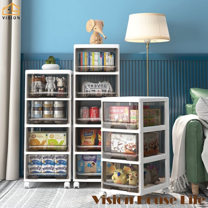 Vision Multi-layer Floor-standing Drawer Storage Cabinet Movable ...