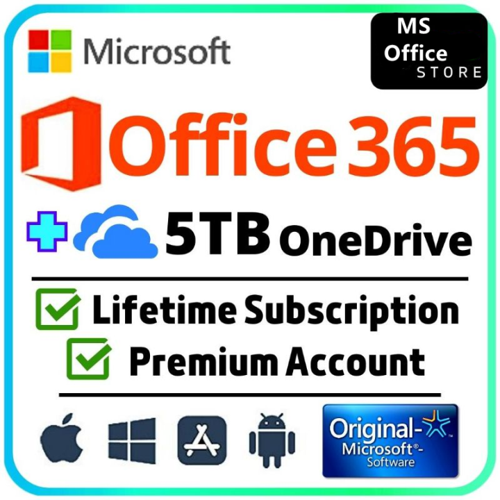 [15 DEVICES] LIFETIME Microsoft Office 365 + OneDrive 100GBB For Windows & Mac & Tablet & IOS ...