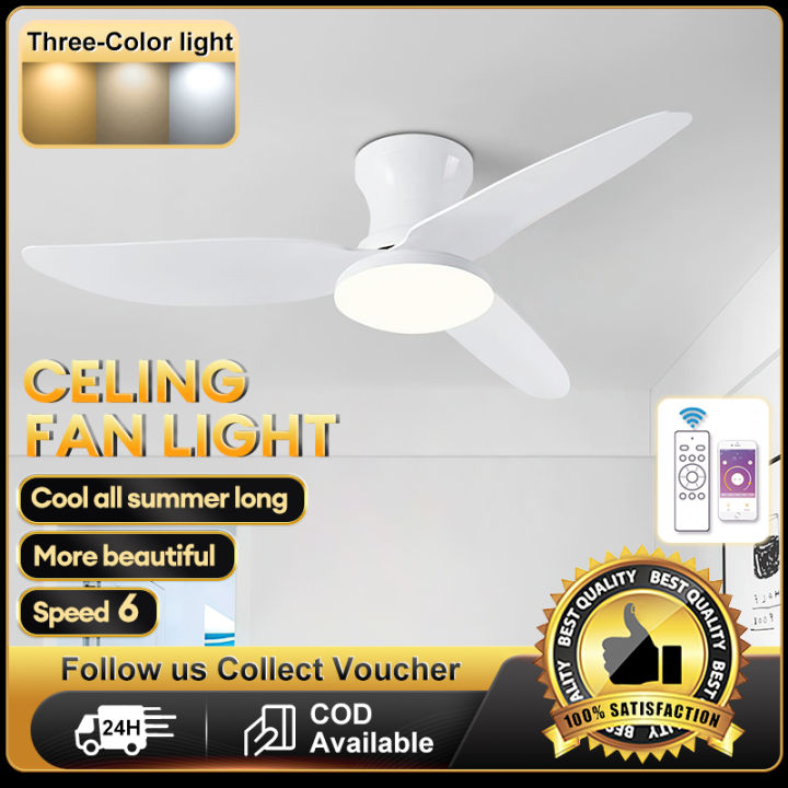 Fan With Light 6 Speeds Cooling Fan Nordic Seiling Fan Light Game 3 ...