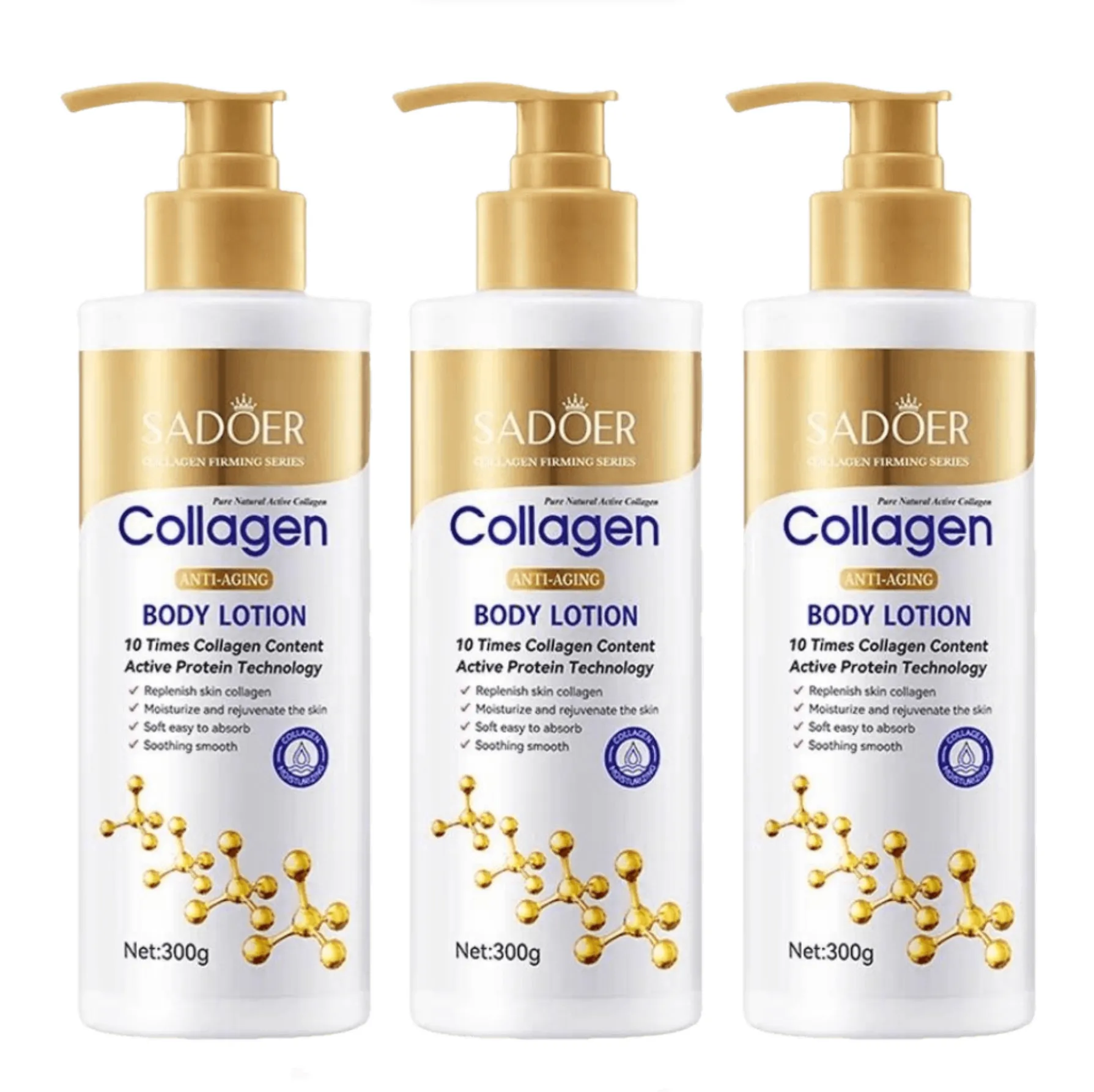 3 BOTTLES SADOER Collagen Whitening Body Lotion 300g | Lazada PH