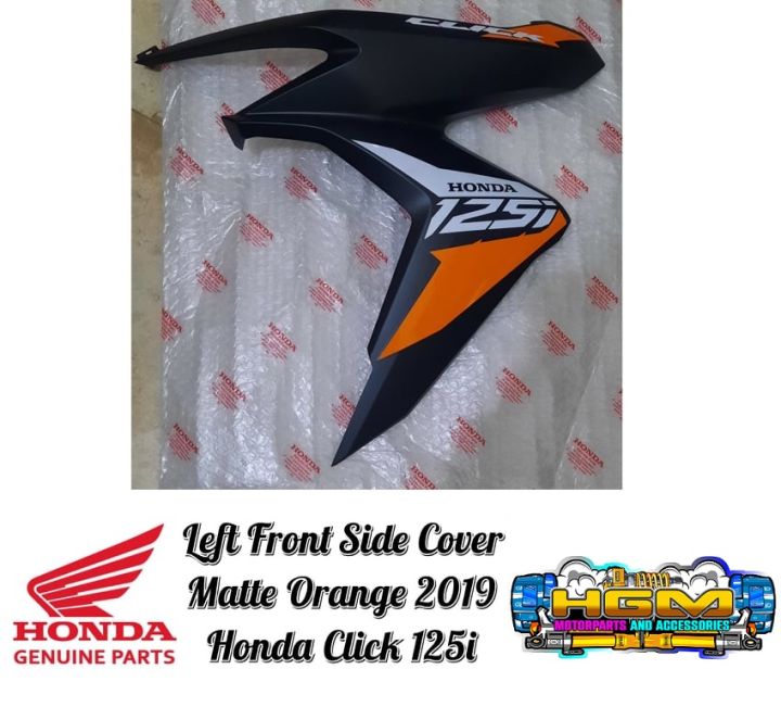 LEFT SIDE FRONT COVER (MATTE ORANGE) 2019 MODEL HONDA CLICK 125i V2 ...