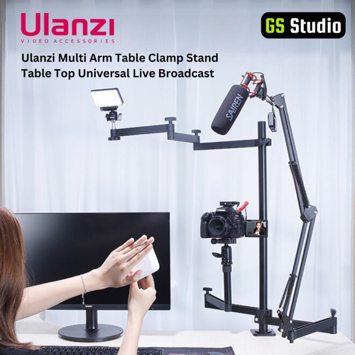 ULANZI ONLINE LIVE BROADCAST MULTI ARM TABLE CLAMP STAND TABLE TOP ...