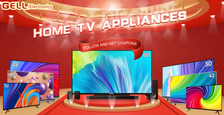 GELL smart tv 50 inches android led tv flat screen Full HD television ...