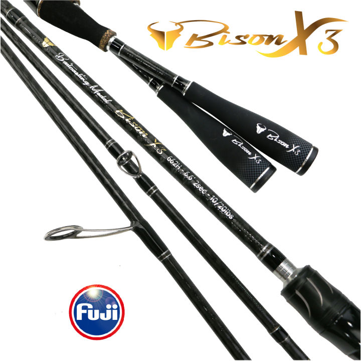 คันเบ็ด BISON X3 คัน XCross ไกด์ Fuji | Lazada.co.th