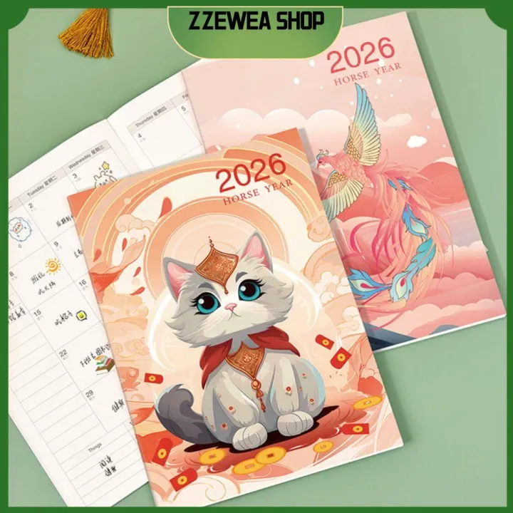 ZZEWEA SHOP A4 2026 Schedules Notebook Work Efficiency 24 Sheets 2026 ...