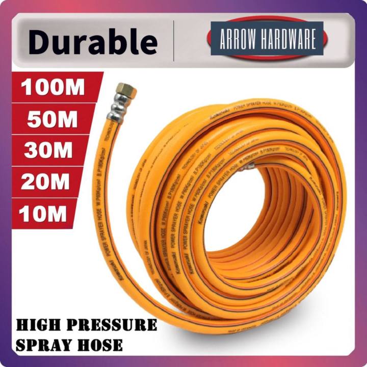 High Pressure Washer Hose Carwash 8.5mm Hose 3PLY 5Layer 10M 15M 20M 30M 40M 50M | Lazada PH