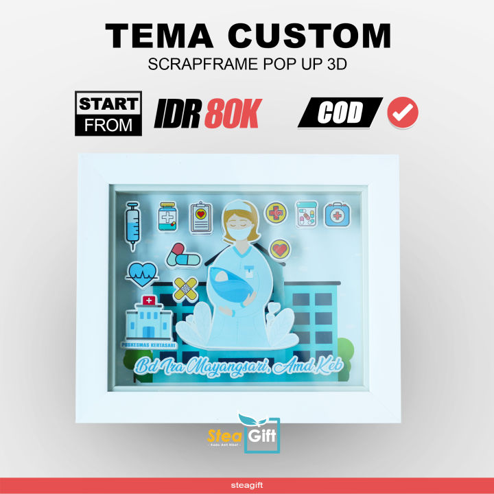 Scrapframe Pop Up 3D Tema Kesehatan Ukuran 20x20 | Lazada Indonesia