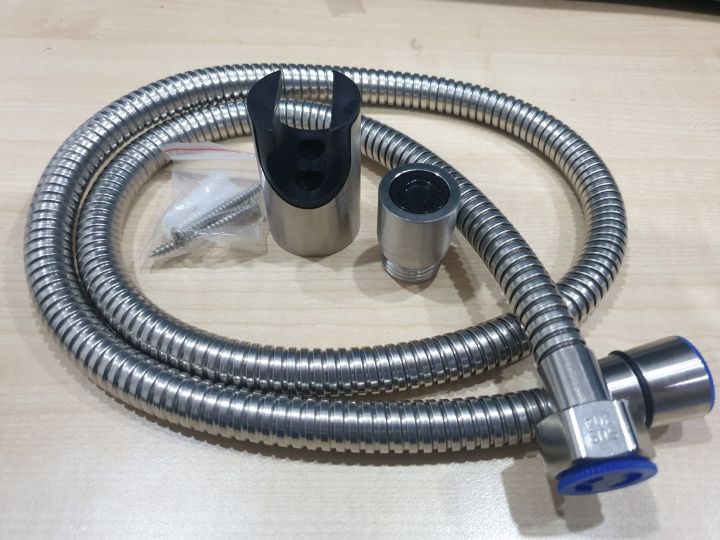 Toilet hose with Stainless Steel Heavy Duty Nozzle Head Sprayer Kit Set ...