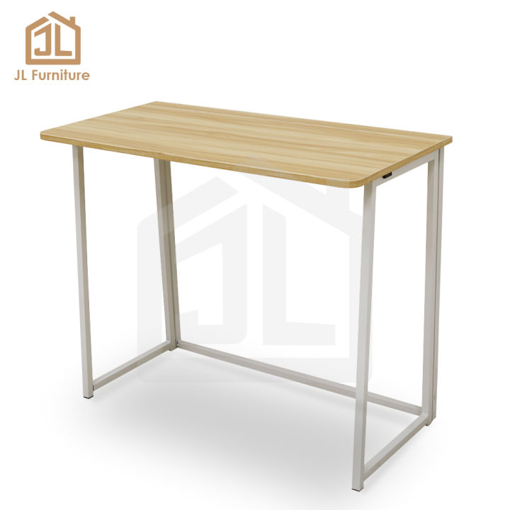 JL Furniture Writing Table/ Foldable Computer Desk with Metal Frame ...