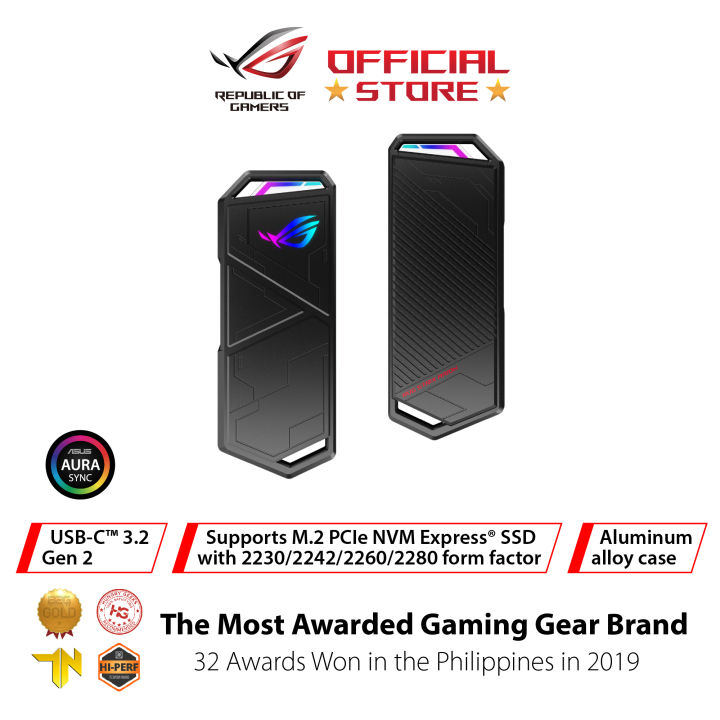 ROG Strix Arion Lite M.2 NVMe SSD Enclosure—USB3.2 GEN2 Type-C (10 Gbps ...