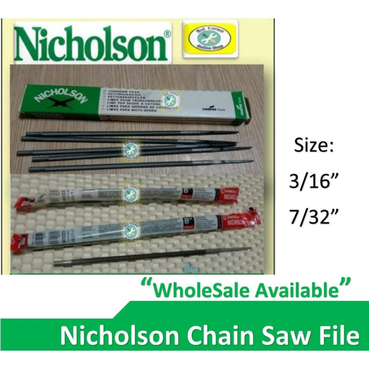 NICHOLSON ROUND CHAINSAW FILE (3/16" , 7/32") KIKIL | Lazada PH