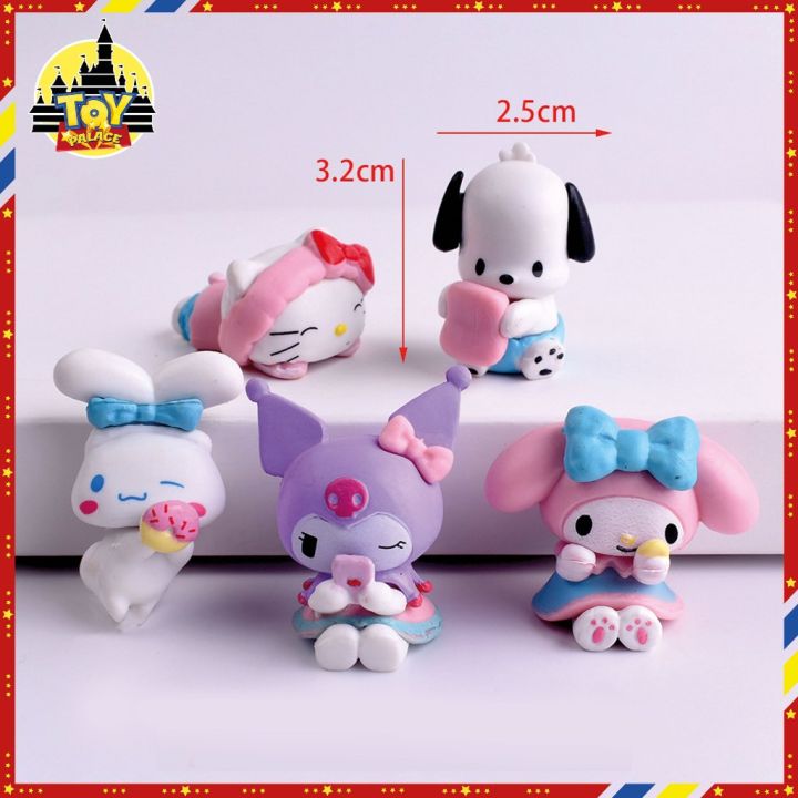 Sanrio Figure Anime Hello Kitty Cinnamoroll My Melody Kuromi Cake Toper