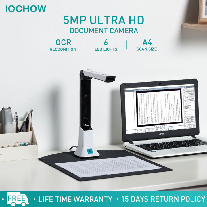 iOCHOW T1 visual presenter Hot Sale Digital A4 Document Camera Scanner For Office And Classroom ...