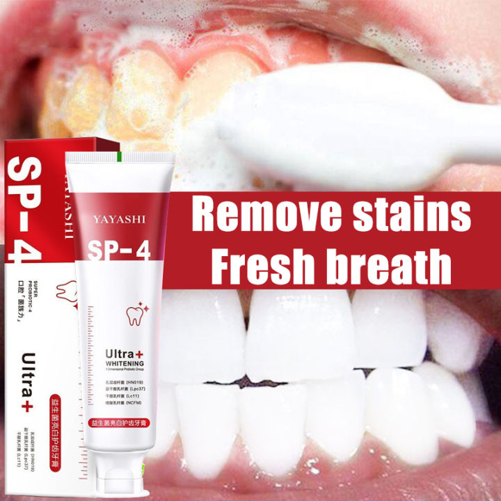 120g SP4 Probiotic Whitening Toothpaste Anti-Yellow Removes Tartar ...
