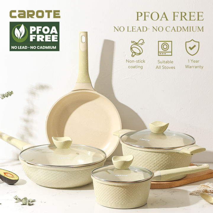 Carote Non Stick Granite kitchen wear cookware set 4 pieces kaldero pot ...