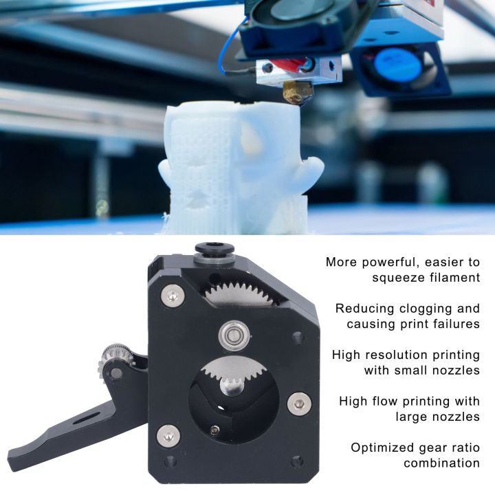 Metal Extruder Kit 3:1 Drive Ratio Reduce Clogging Upgrade Powerful 3D ...