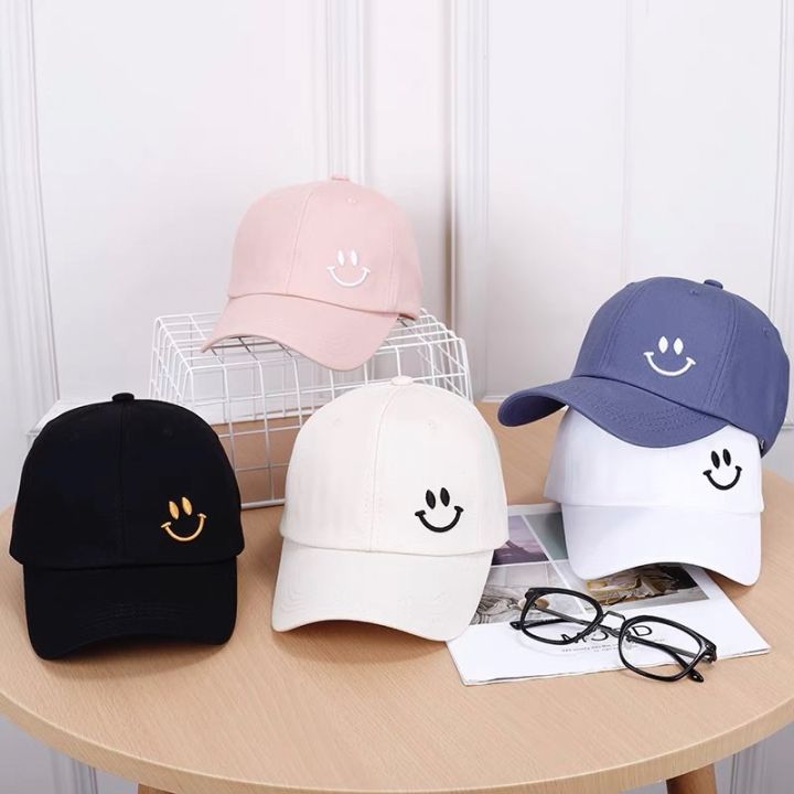 Smiley Korean Baseball Cap Unisex Cotton For Men And Women | Lazada PH