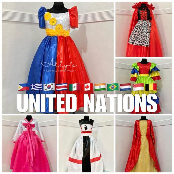 United Nations Costume for Kids Female w/ Built in Petticoat Local Made ...