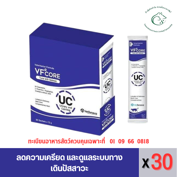 🆕(กล่อง 30 ซอง) VF+CORE อาหารเสริมสำหรับแมว 12 กรัม x 30 ซอง | Lazada.co.th
